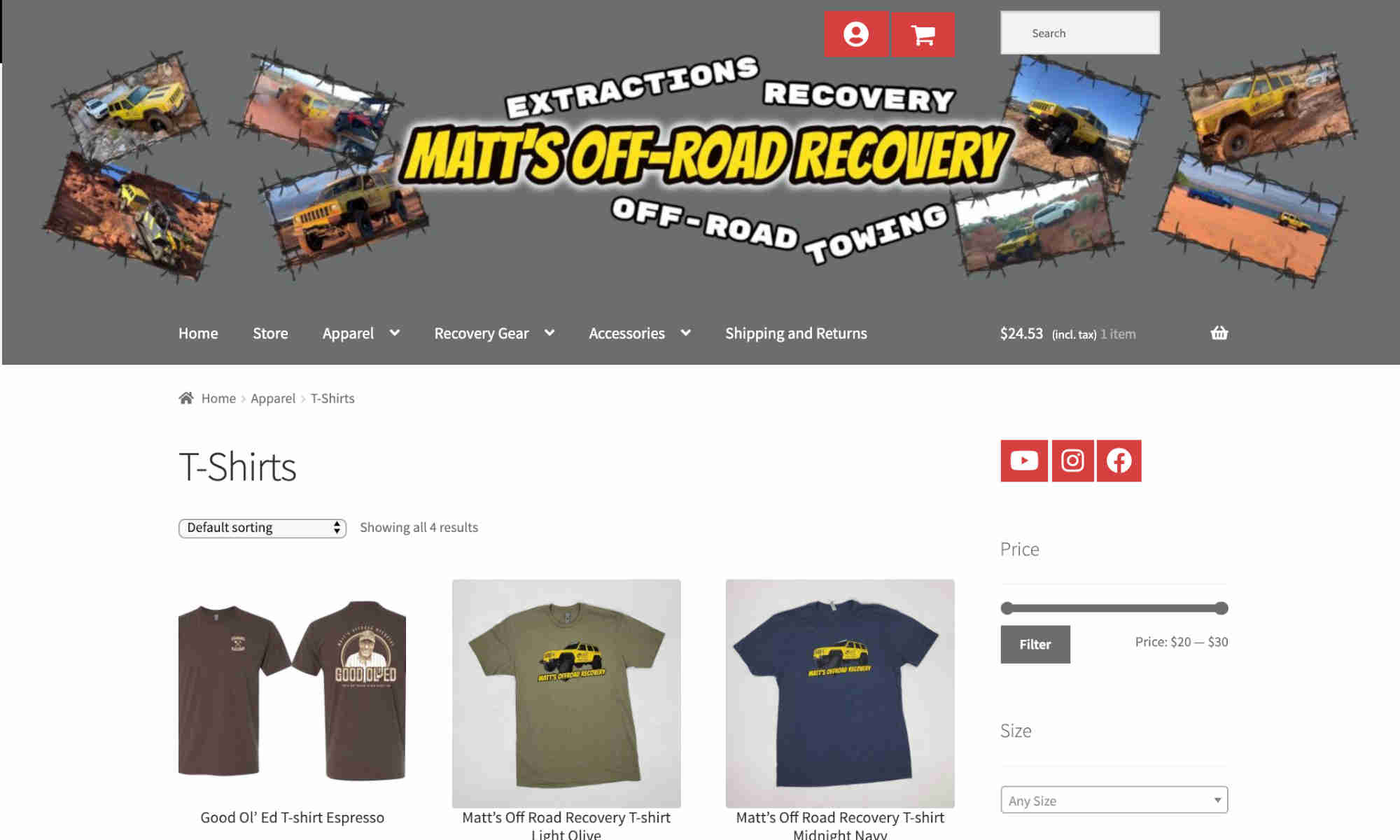 Web Design For Matt's Off-road Recovery-Hurricane Utah